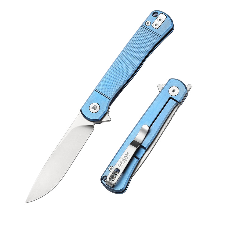 DREAMTECH Folding Pocket Knife Titanium Handle VG10 Blade Knife D4369 ...