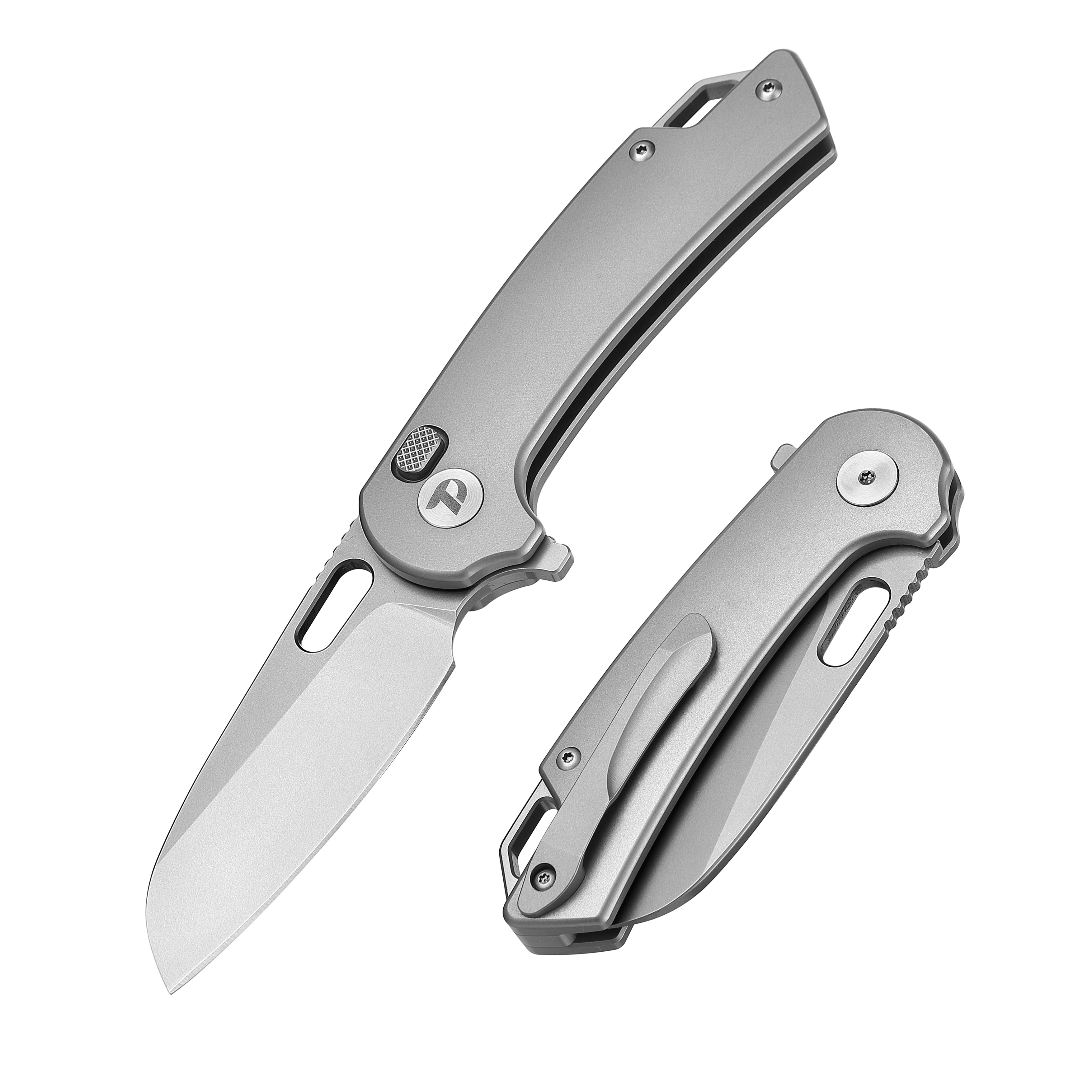 DREAMTECH Folding Pocket Knife Titanium Handle M390 Blade Knife D3599 ...